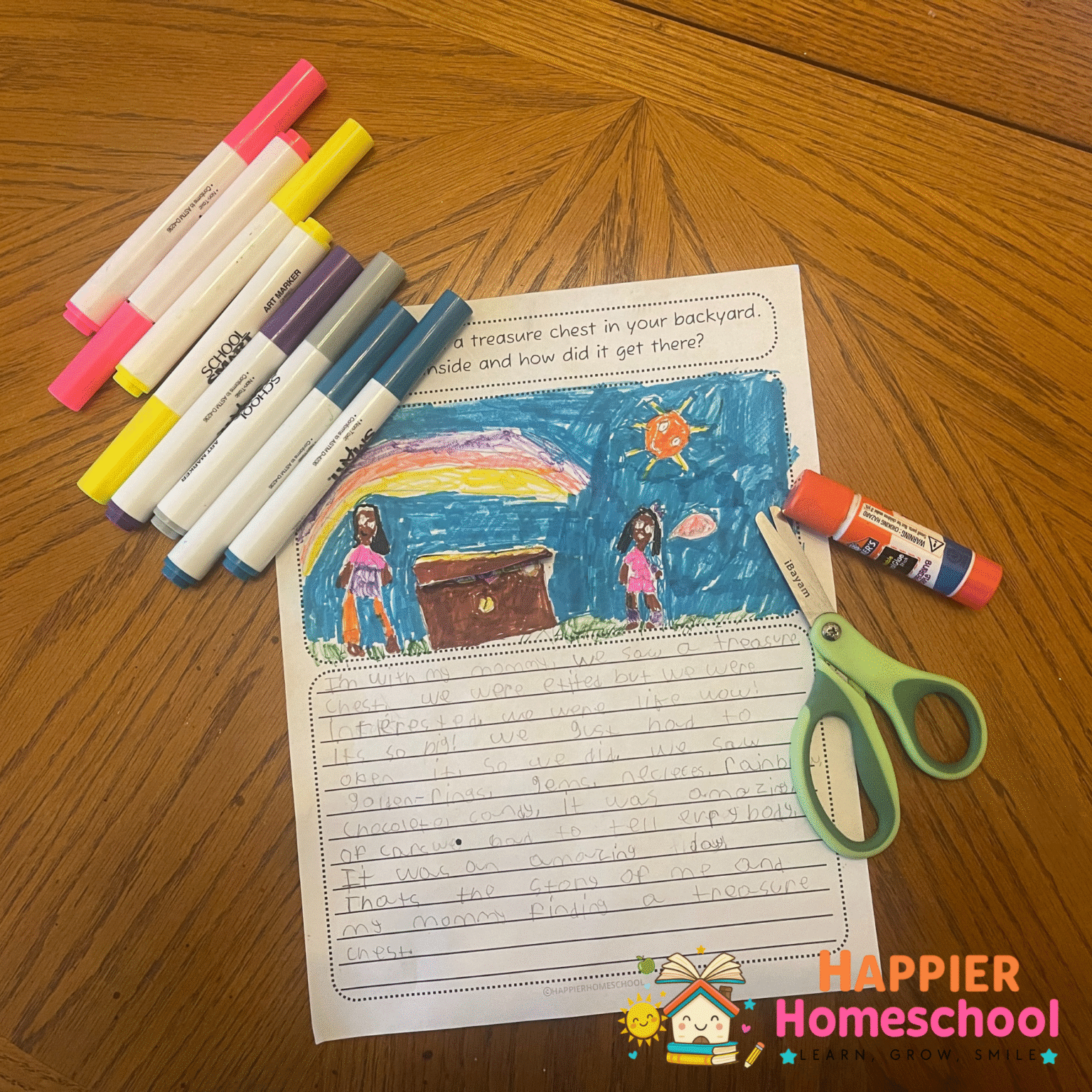 FREE 100 Creative Writing Prompts for Kids Printable - Happier Homeschool