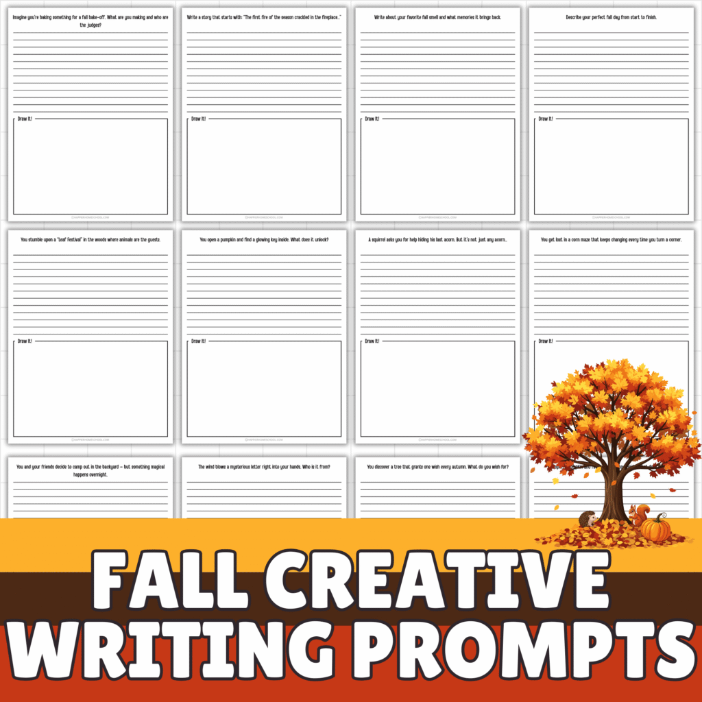 50 Free Fall Writing Prompts for Kids - Happier Homeschool