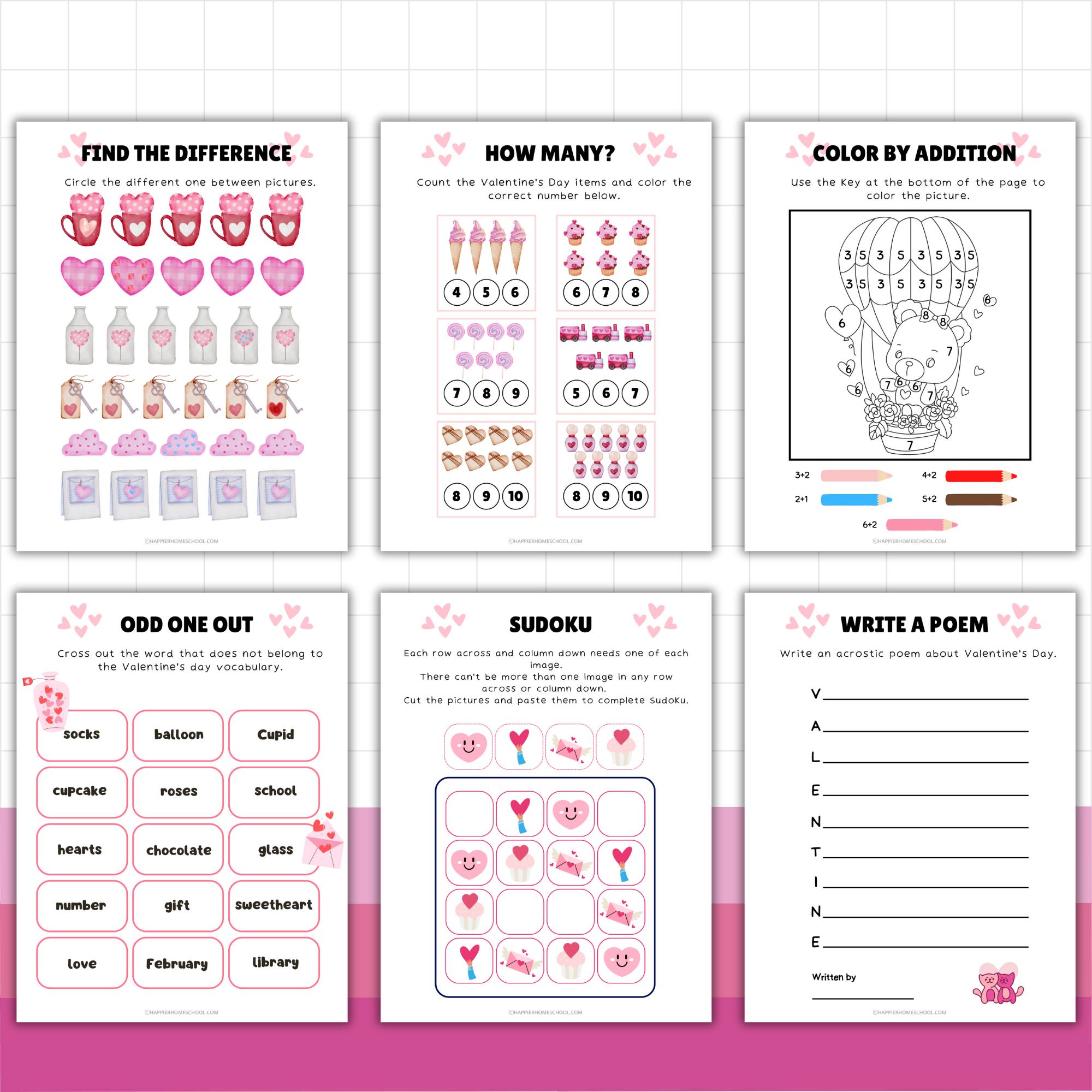 Free Valentine’s Day Activities for Kids (K–2 Printable Workbook ...