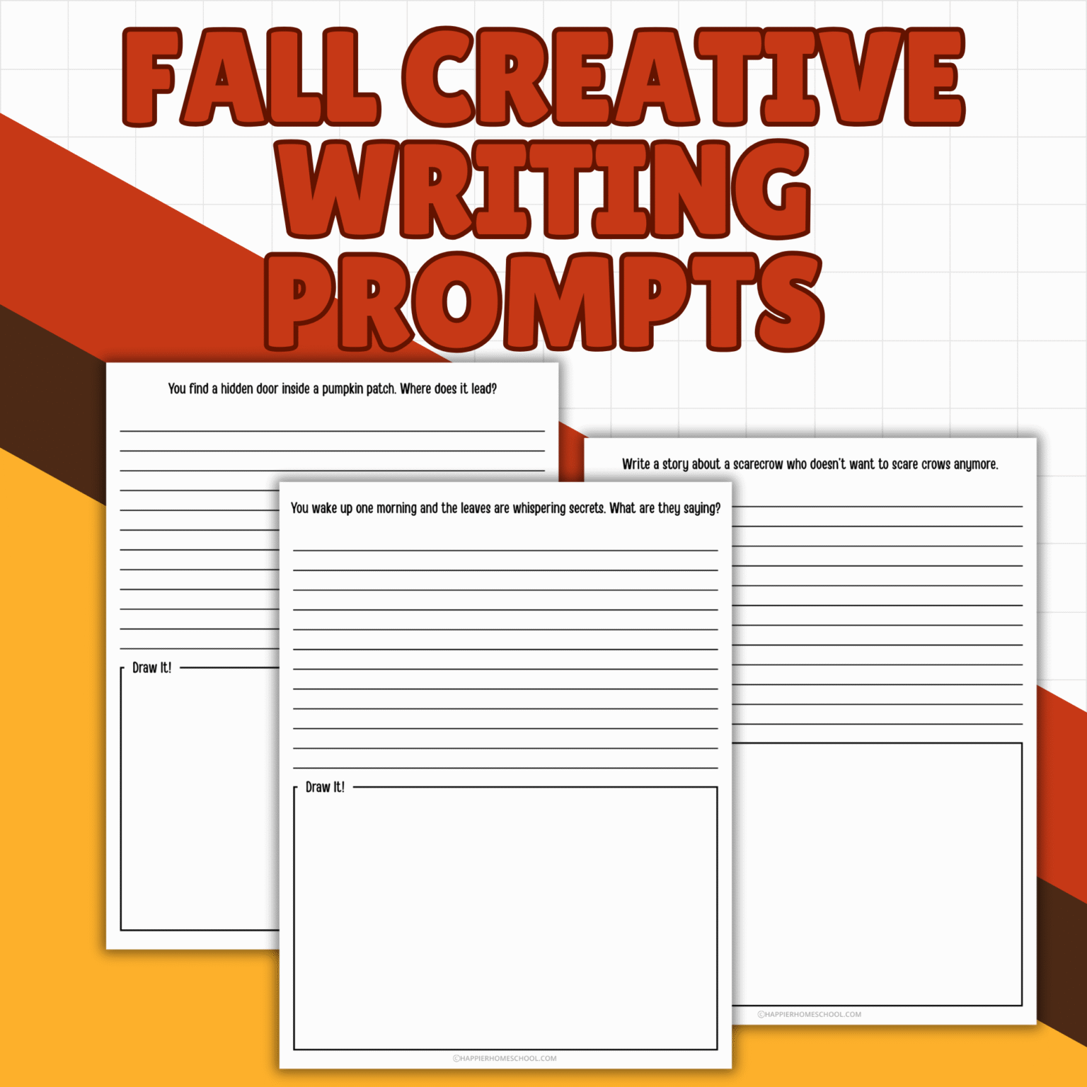 50 Free Fall Writing Prompts for Kids - Happier Homeschool