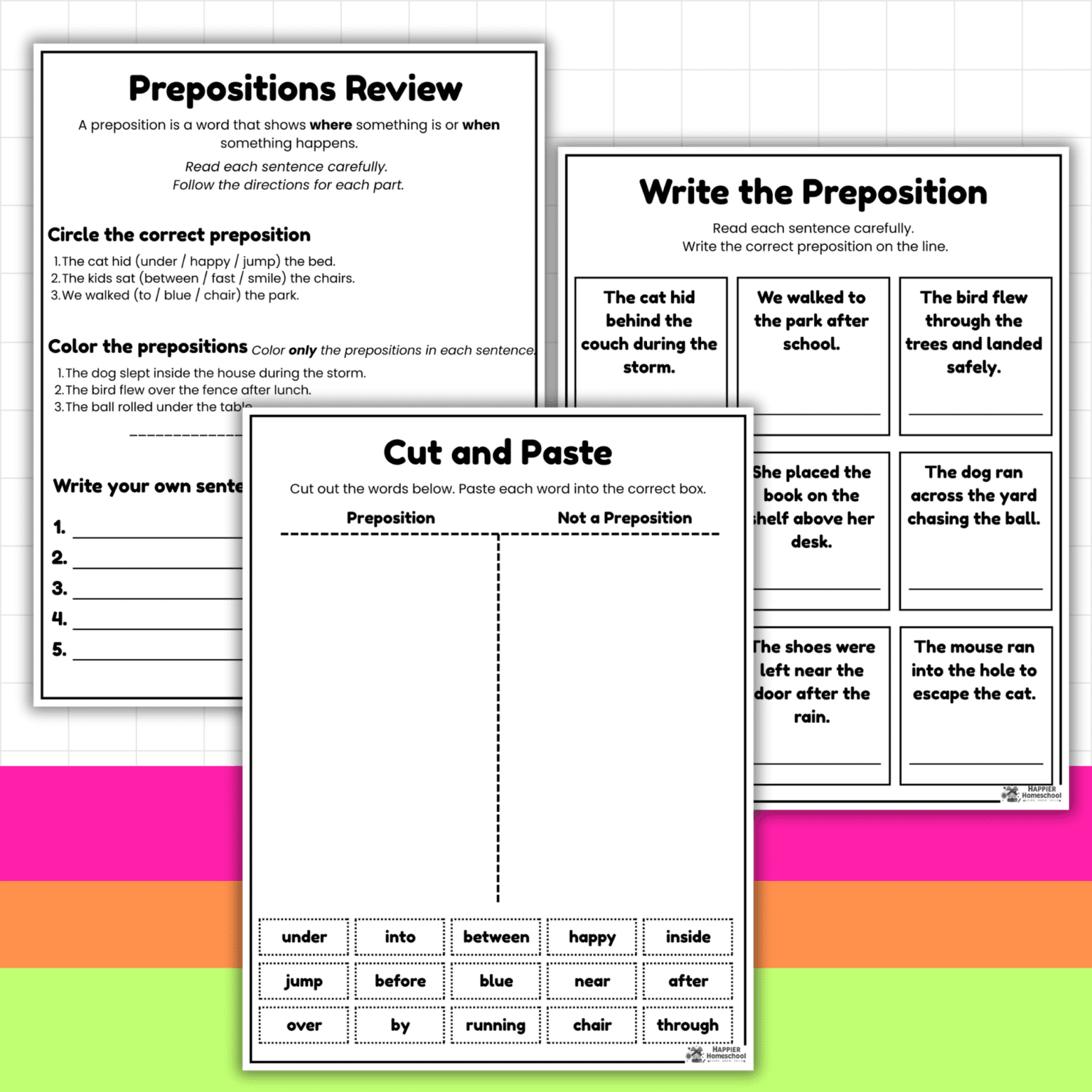 12 Prepositions Worksheets for Kids to Easily Practice Grammar ...