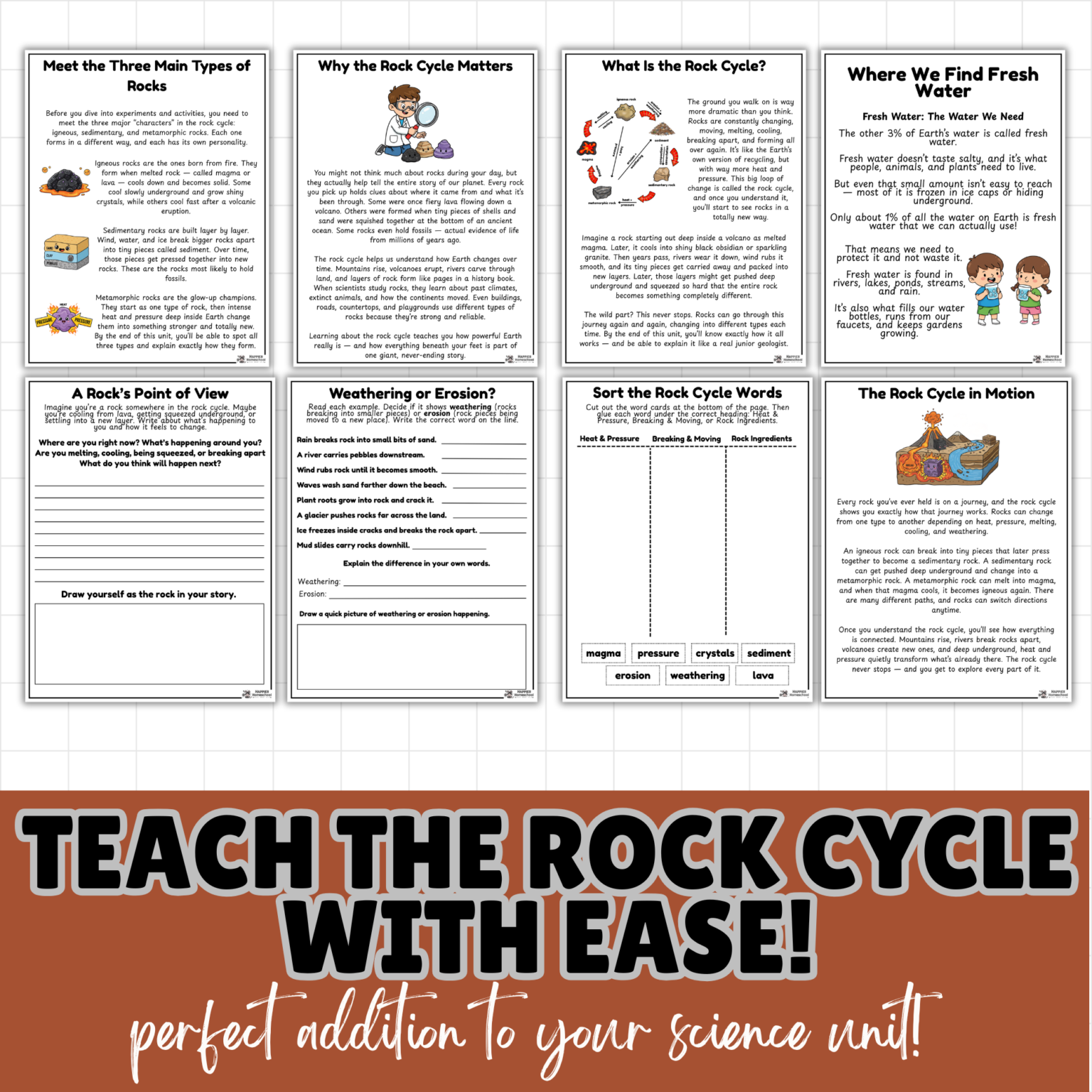 What Is the Rock Cycle? A Great Way to Teach How Rocks Change Over Time ...