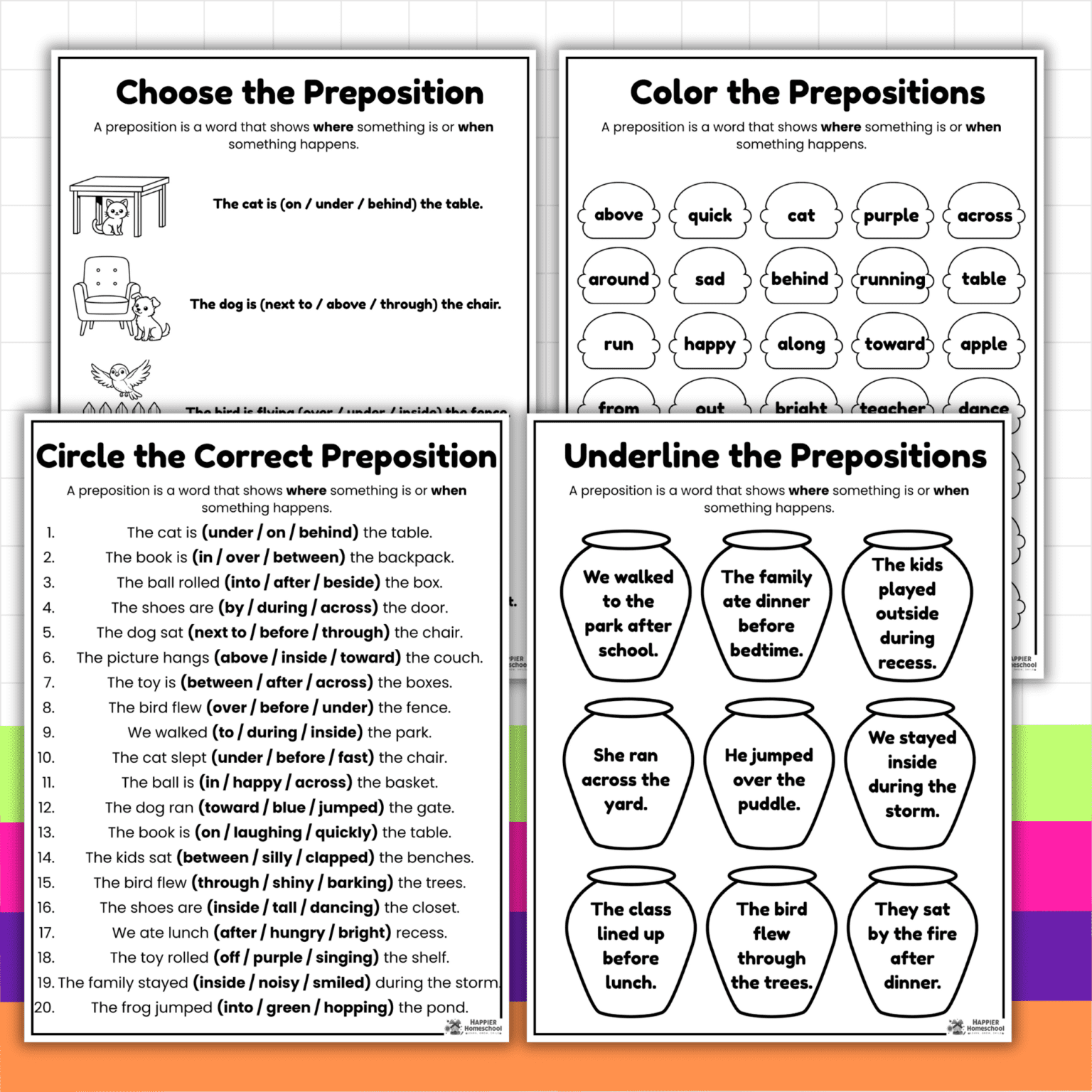 12 Prepositions Worksheets for Kids to Easily Practice Grammar ...